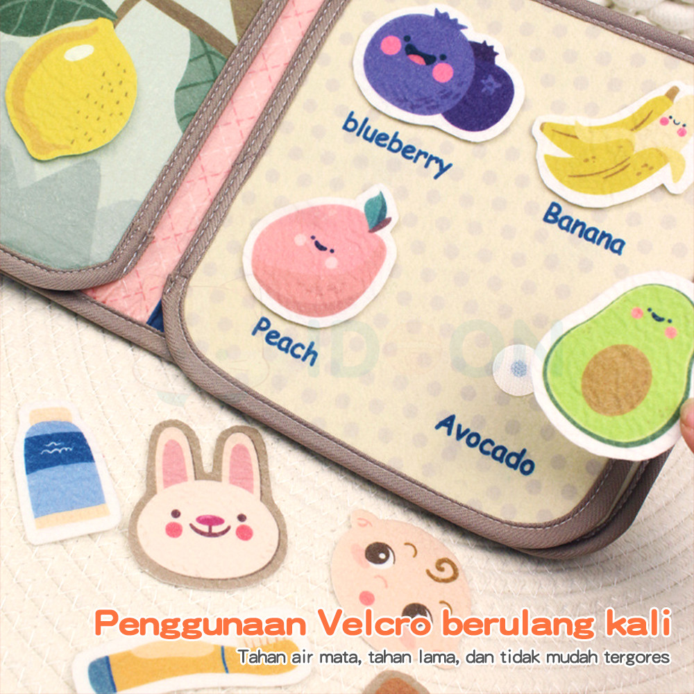 Jual IDOON Buku busy book bayi soft book velcro velcro lucu | Shopee ...