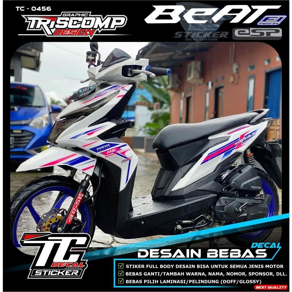Jual Decal stiker motor Beat Fi new tahun 2015 2016 2017 2018 Fullbody ...