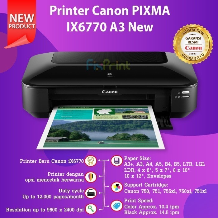 Jual Printer Canon PIXMA A3 IX6770 IX 6770 | Shopee Indonesia
