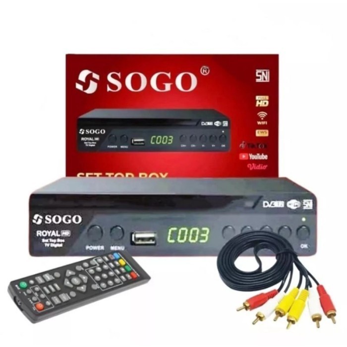Jual SOGO Set Top Box TV Digital DVB T2 Sogo 4K Full HD1080 Sertifikasi Kominfo | Shopee Indonesia
