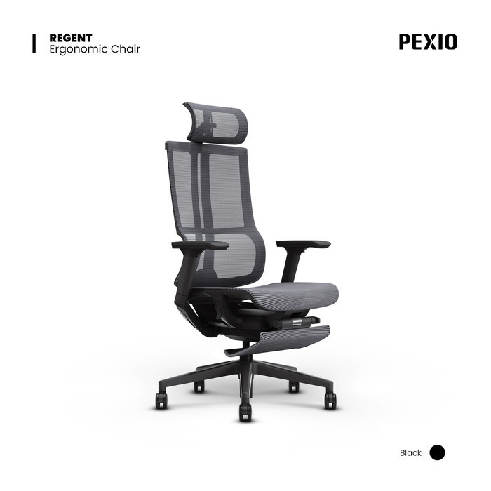 Jual Pexio Regent Kursi Kantor Ergonomis Abu - abu - Hitam | Shopee ...