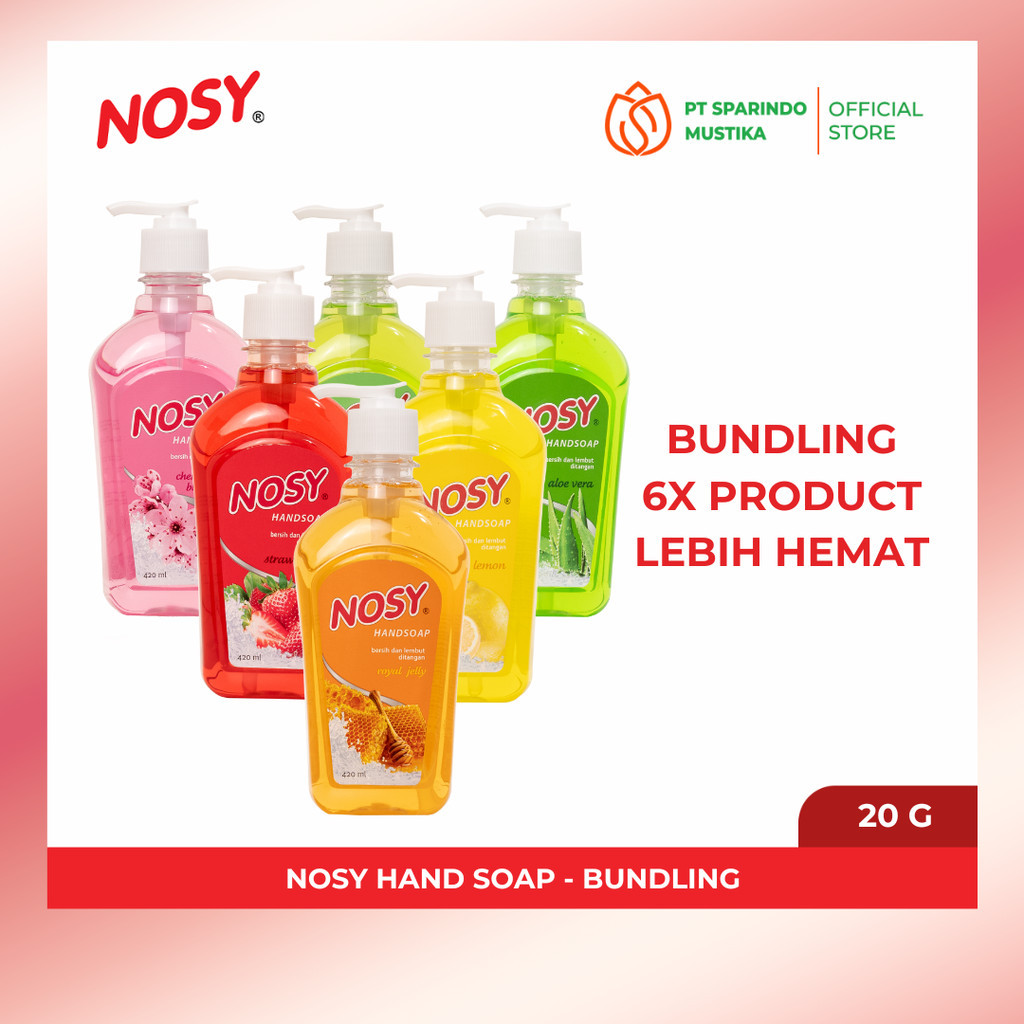 Jual Paket Nosy Hand Soap Pump 420ml x 6 pcs | Shopee Indonesia