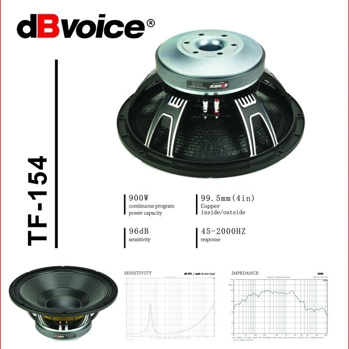 Jual SPEAKER KOMPONEN DBVOICE TF154 / TF 154 / 15 INCH DB VOICE ...