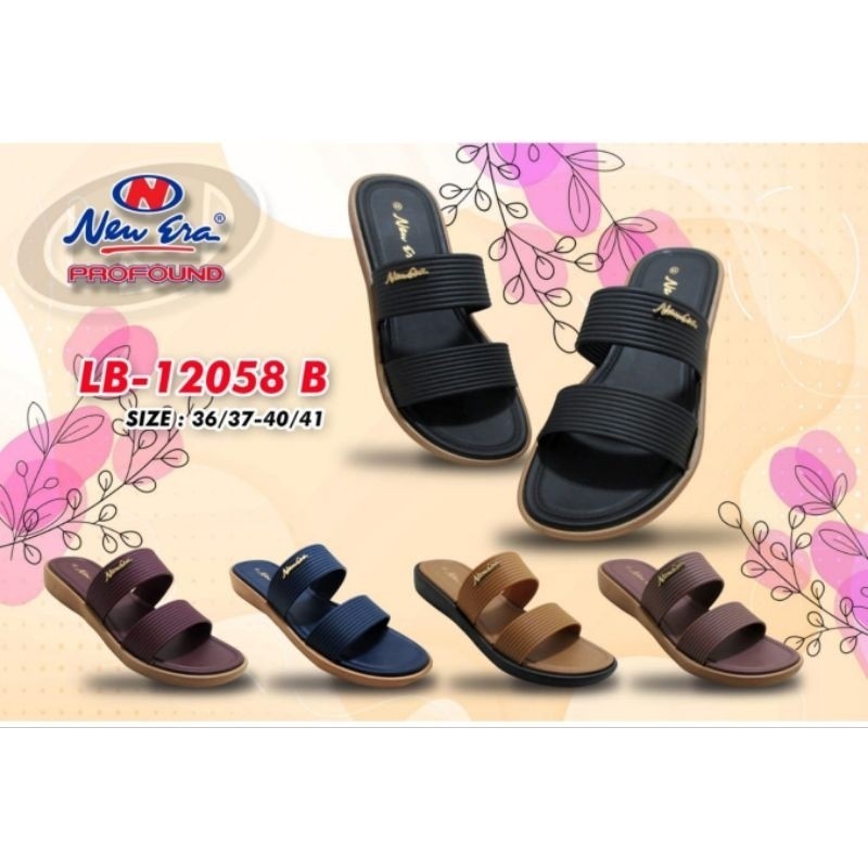 Jual SANDAL KOKOP BAN DUA WANITA BAHAN KARET NEW ERA 12058 B LB | Shopee Indonesia