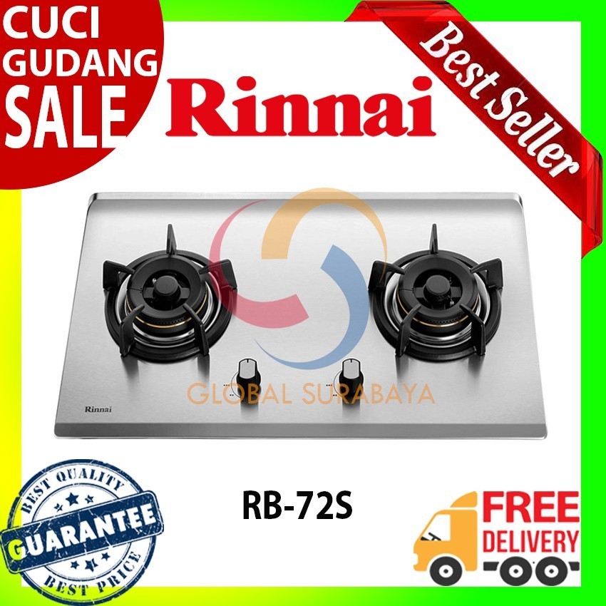 Jual Kompor Tanam Gas Rinnai 2 Tungku - RB 72S | Shopee Indonesia