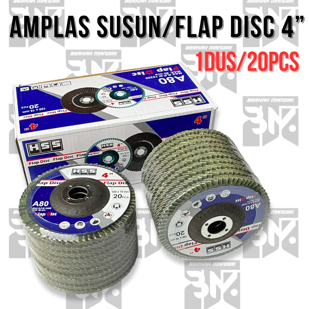 Jual Amplas Susun Sirip / Flap Disc HSS 4" - Mata Amplas Susun - Amplas Tumpuk Greinda Flap Disk ...