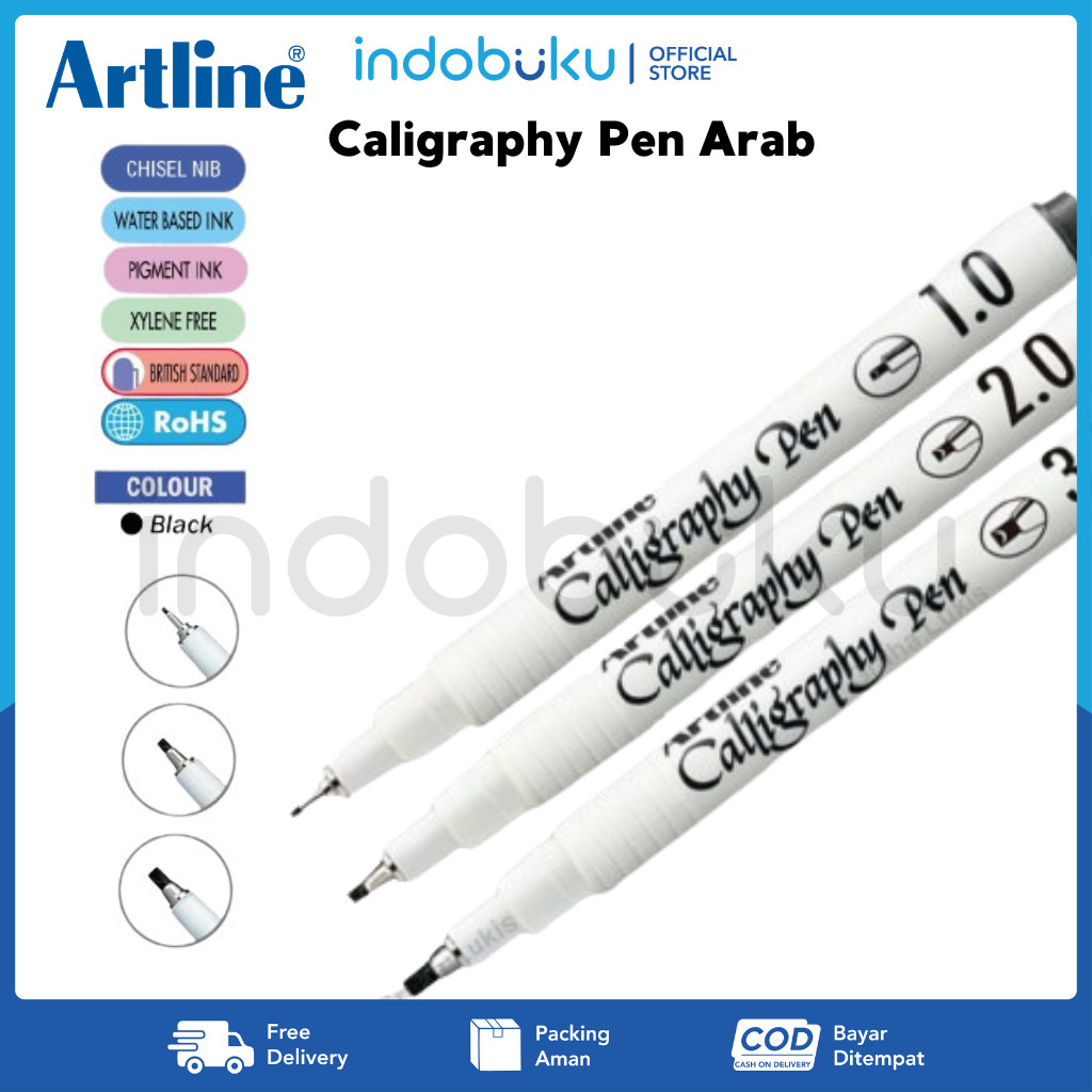 Jual Ballpoint Calligraphy Artline Pulpen Kaligrafi Lettering Pen Arab ...