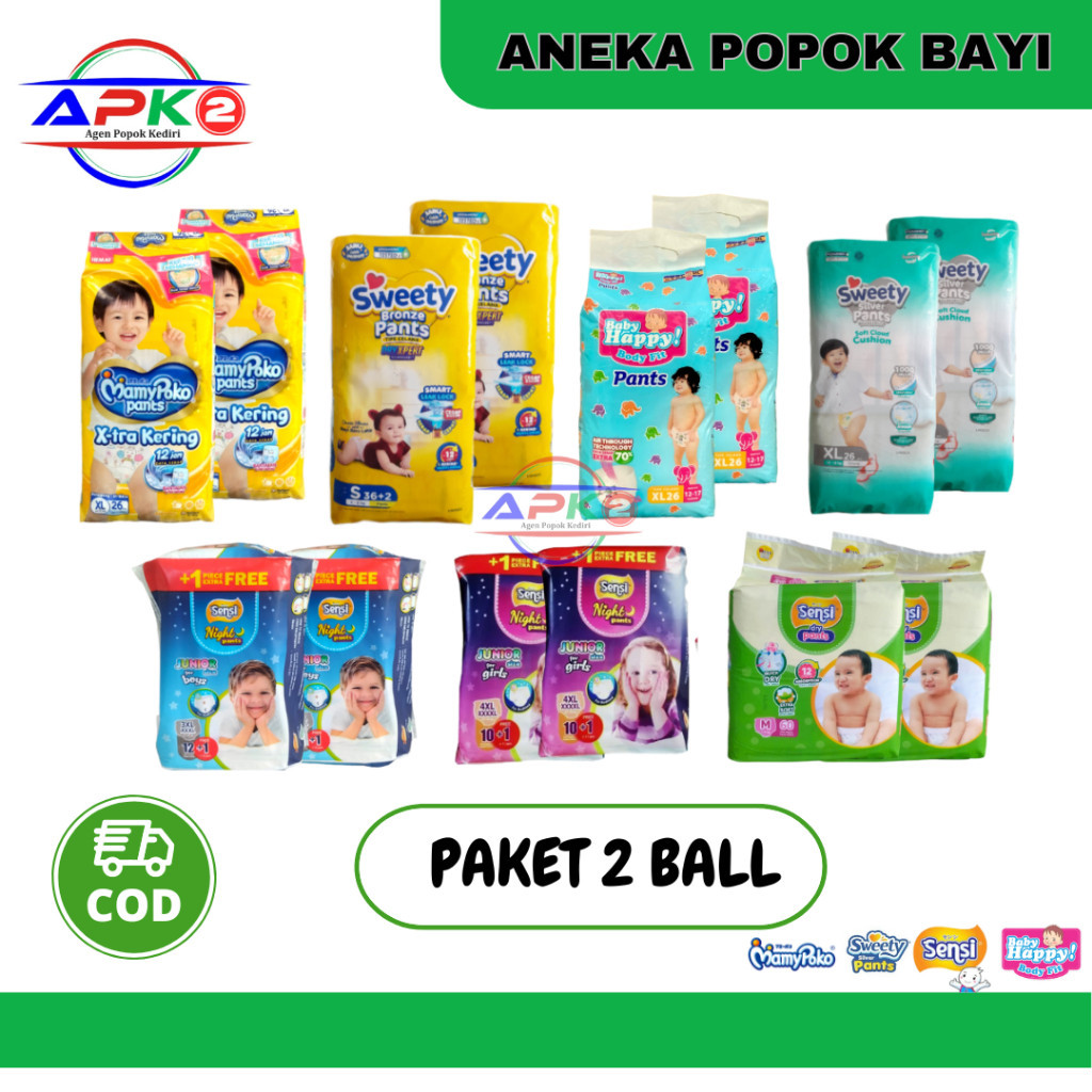 Jual MAMYPOKO POPOK BAYI ALL MERK PAKET 2 BALL APK2 | Shopee Indonesia