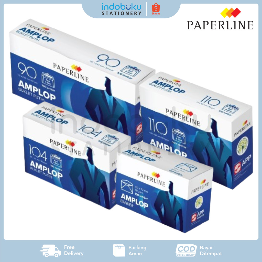 Jual Amplop Paperline Buklet Putih dan Lem 1 Pack Isi 100 Lembar ...