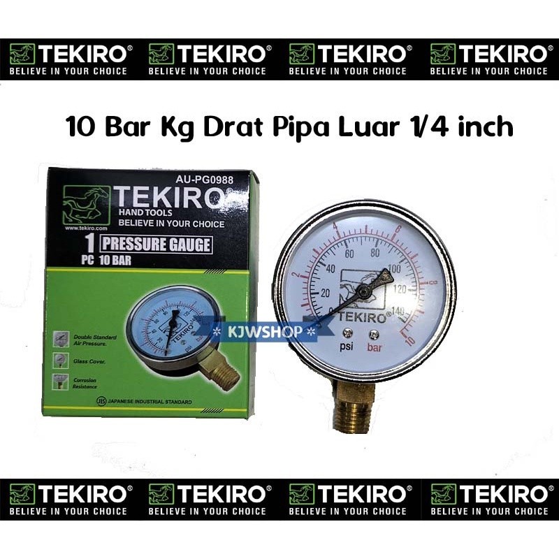 Jual Manometer 10 bar TEKIRO Pressure Gauge 10 bar TEKIRO Manometer ...