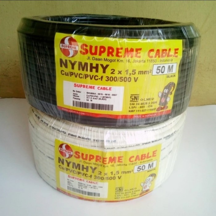 Jual Kabel Supreme 2x1.5 NYMHY NYYHY SERABUT Potongan Meteran Permeter | Shopee Indonesia