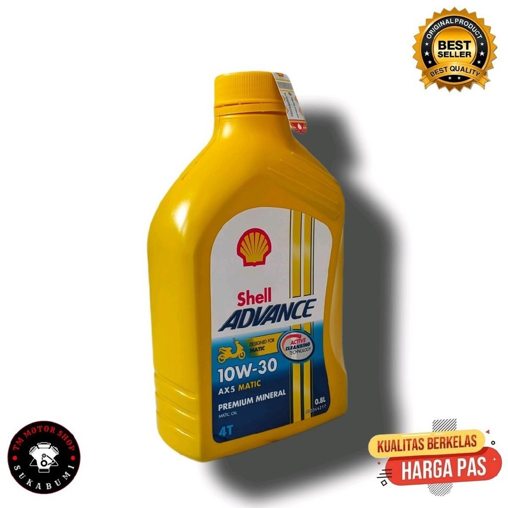 Jual OLI SHELL ADVANCE AX5 MATIC SAE 10W-30 0.8 Liter | Shopee Indonesia