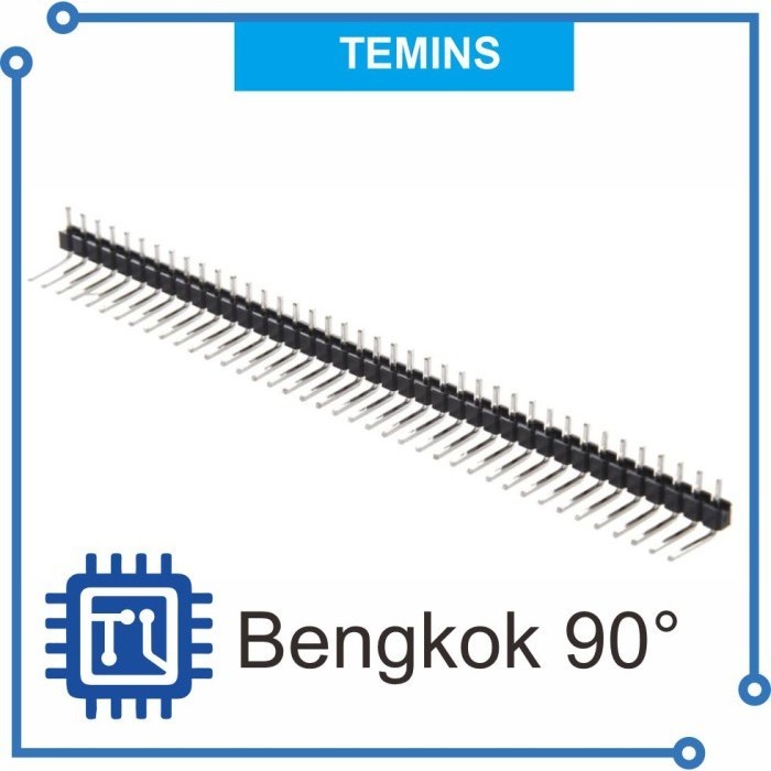 Jual Header Male Bengkok 1x40 Single Row 2.54mm 2,54 | Shopee Indonesia