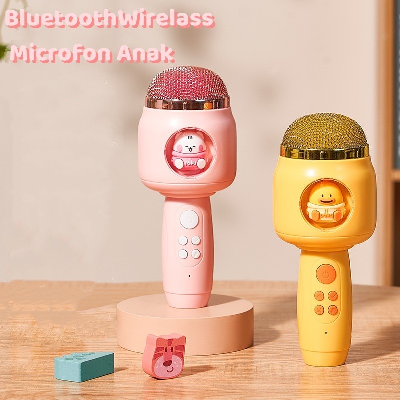 Jual Anak Mic Wireless Microfon Anak Bluetooth Model Kartun Karaoke ...