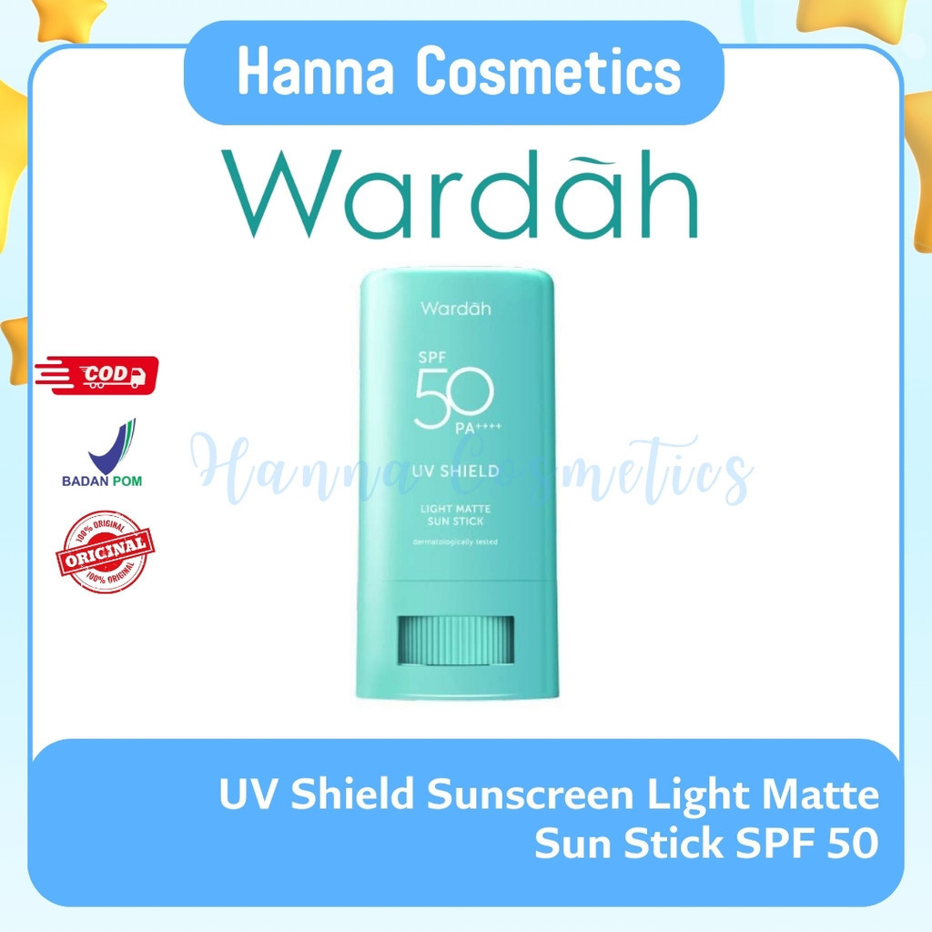 Jual Wardah UV Shield Light Matte Sun Stick SPF 50 PA 22 g Sebum ...