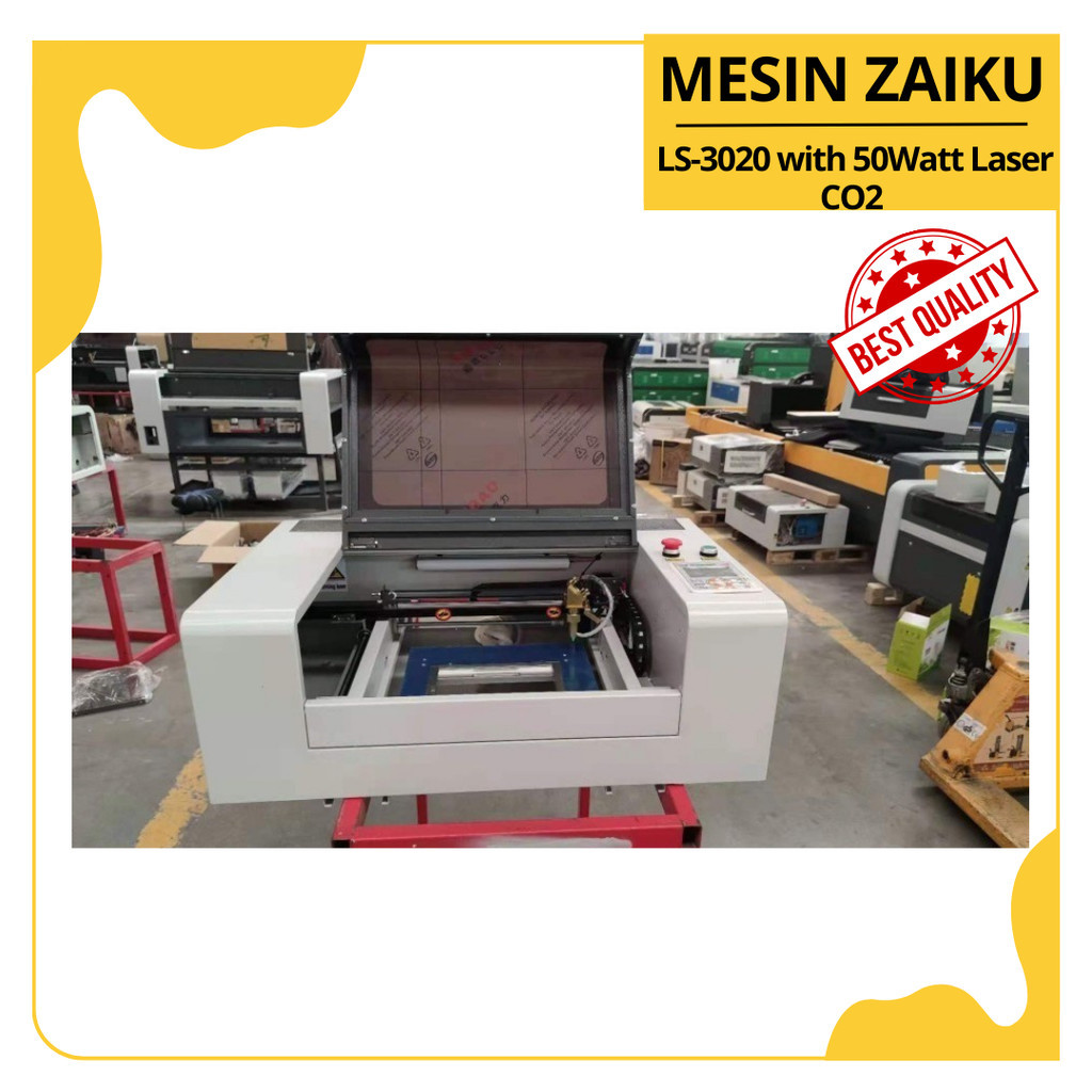 Jual Mesin Zaiku CNC LS-3020 with 50Watt Laser CO2 untuk Cutting dan ...