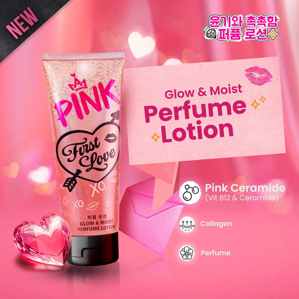 Jual Pink Skin Perfume Lotion First Love 180ml - Parfum Serum Lotion ...