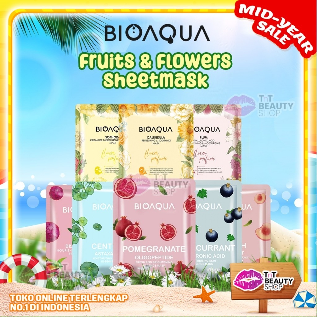 Jual BIOAQUA Sheet Mask Brightening Moisturizing Hydrating Anti Aging ...