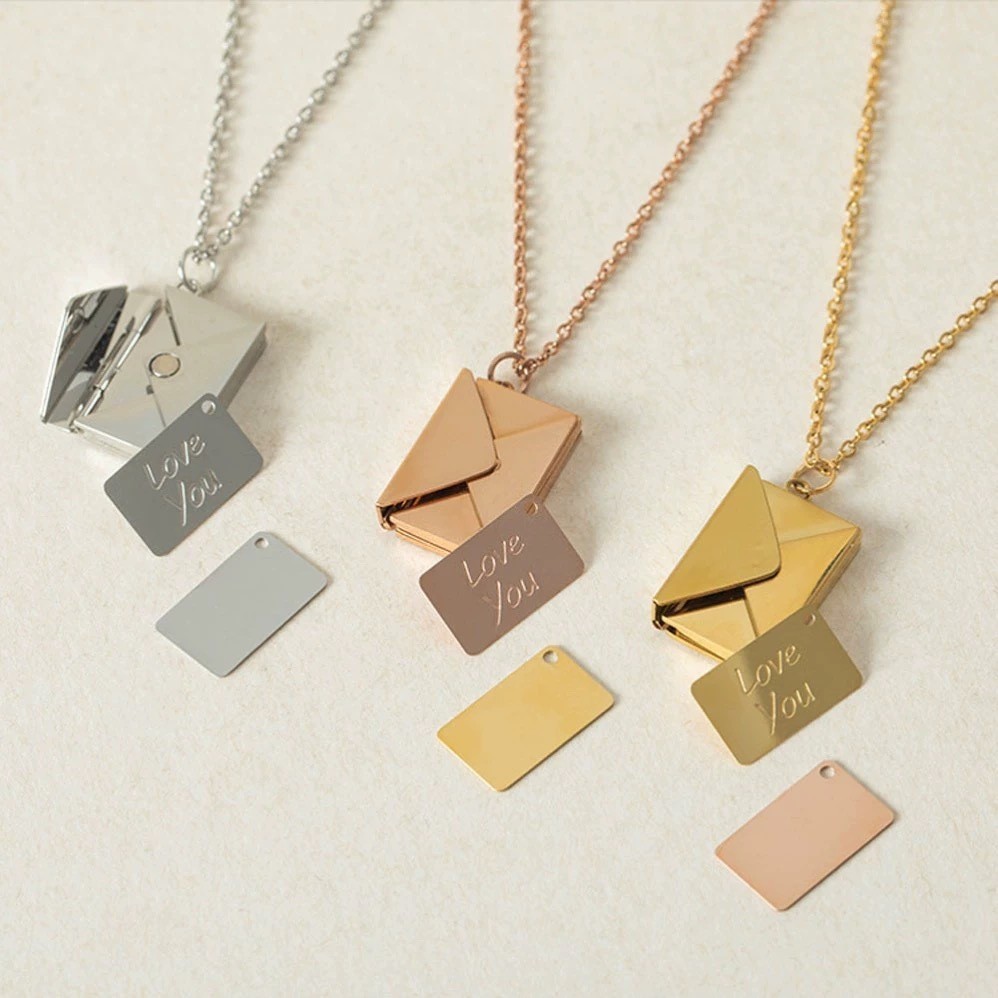 Jual Kalung Love Letter Amplop Hadiah Sahabat Pasangan Aksesoris Pria ...