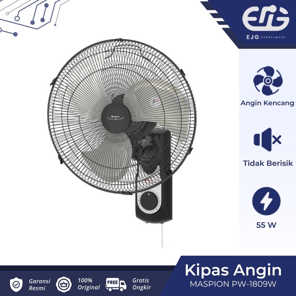 Jual MASPION PW 1809 W POWER FAN 18 IN / KIPAS ANGIN DINDING / PW1809W ...