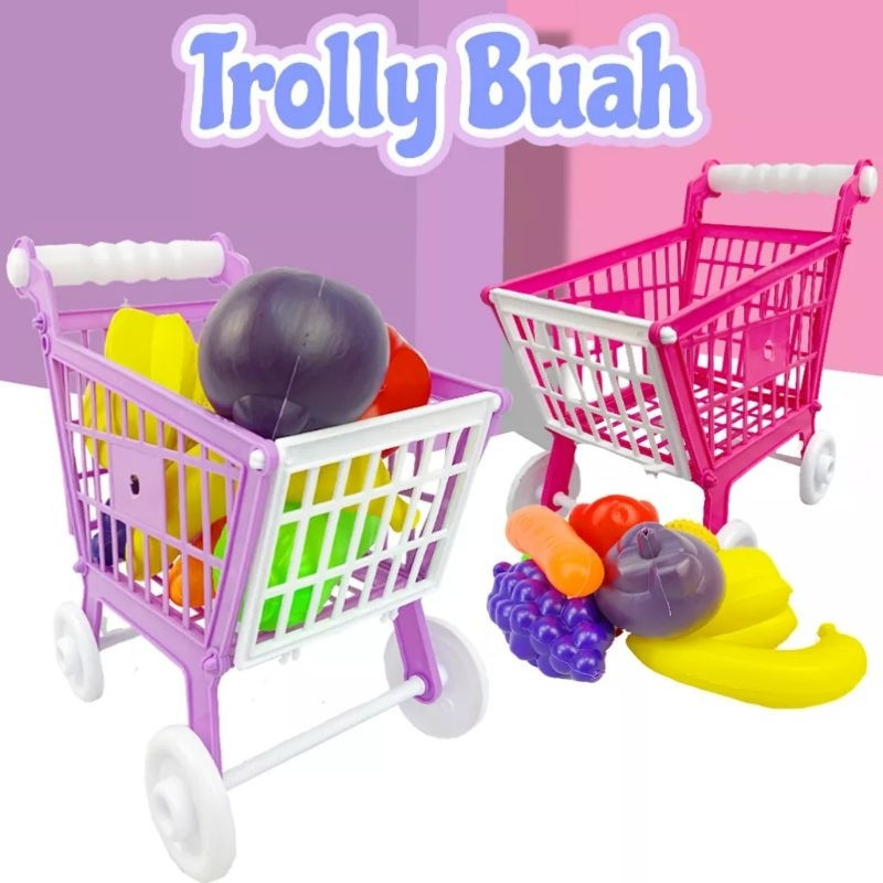Jual Mainan Troli Belanja Mainan Trolley Buah Dan Sayur Mainan Edukasi ...