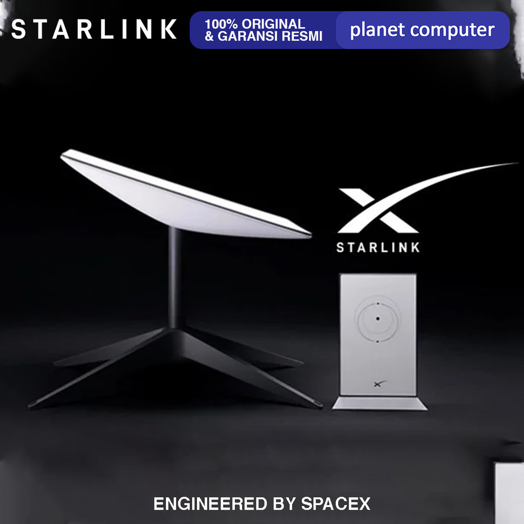 Jual STARLINK Standard Internet Kit Satellite Antenna & WiFi Router Kit ...
