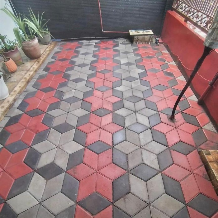 Jual Paving block 3D press hidrolik mutu k300 / paving block / conblock ...