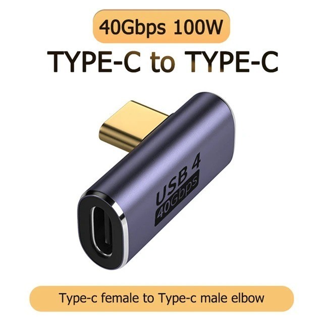 Jual Adaptor Converter Type C 4.0 Male To Female High Speed Elbow L ...