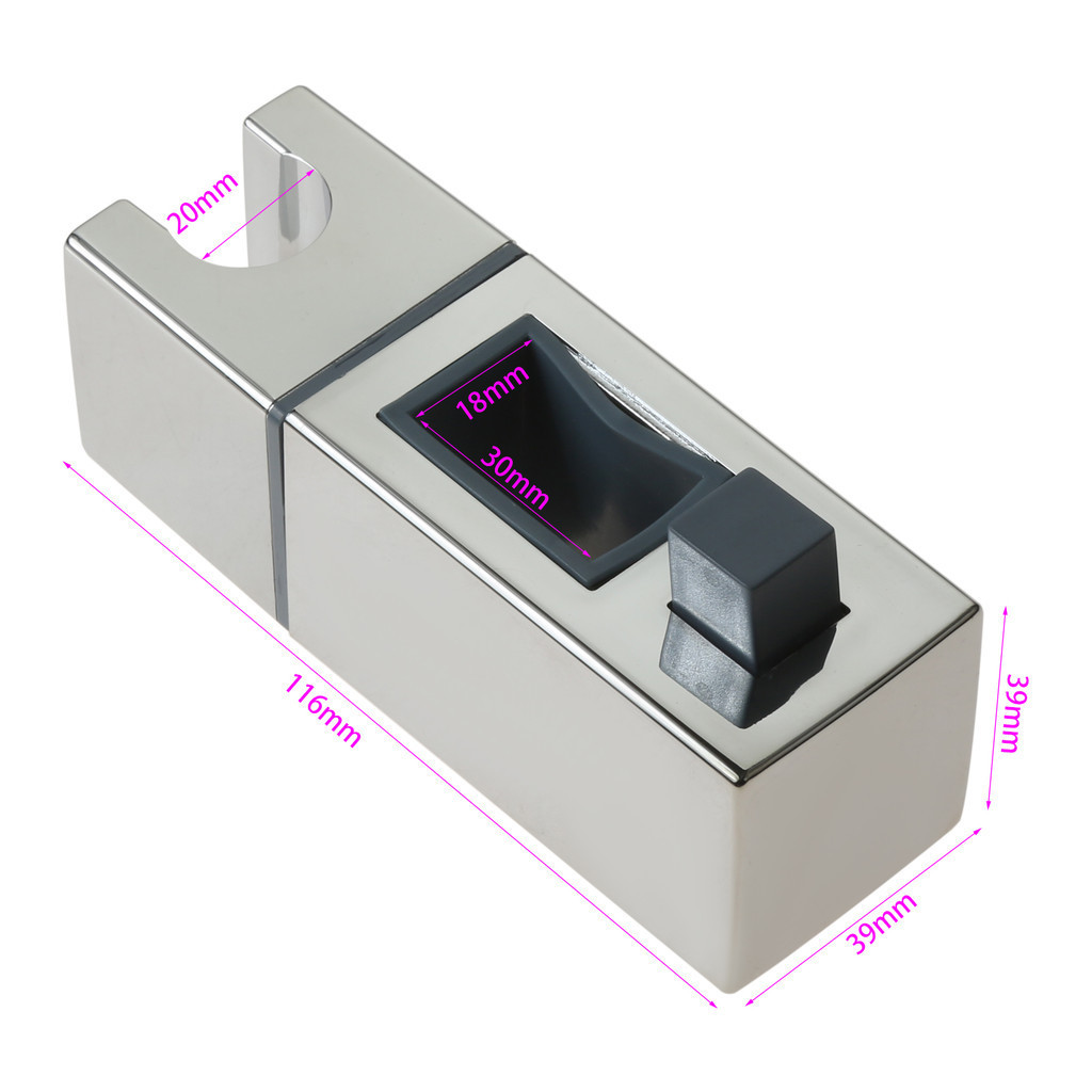 Jual Bathroom Adjustable Shower Holder Rectangular Shower Rail Seat ...