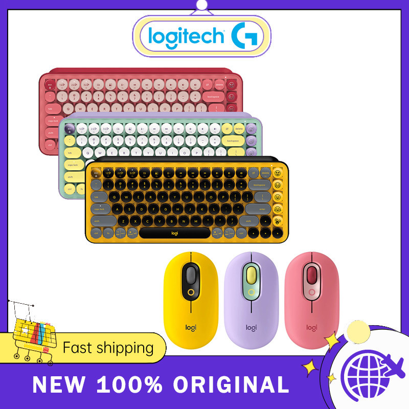 Jual Logitech POP KEYS Wireless Portable Mechanical Keyboard Bluetooth ...
