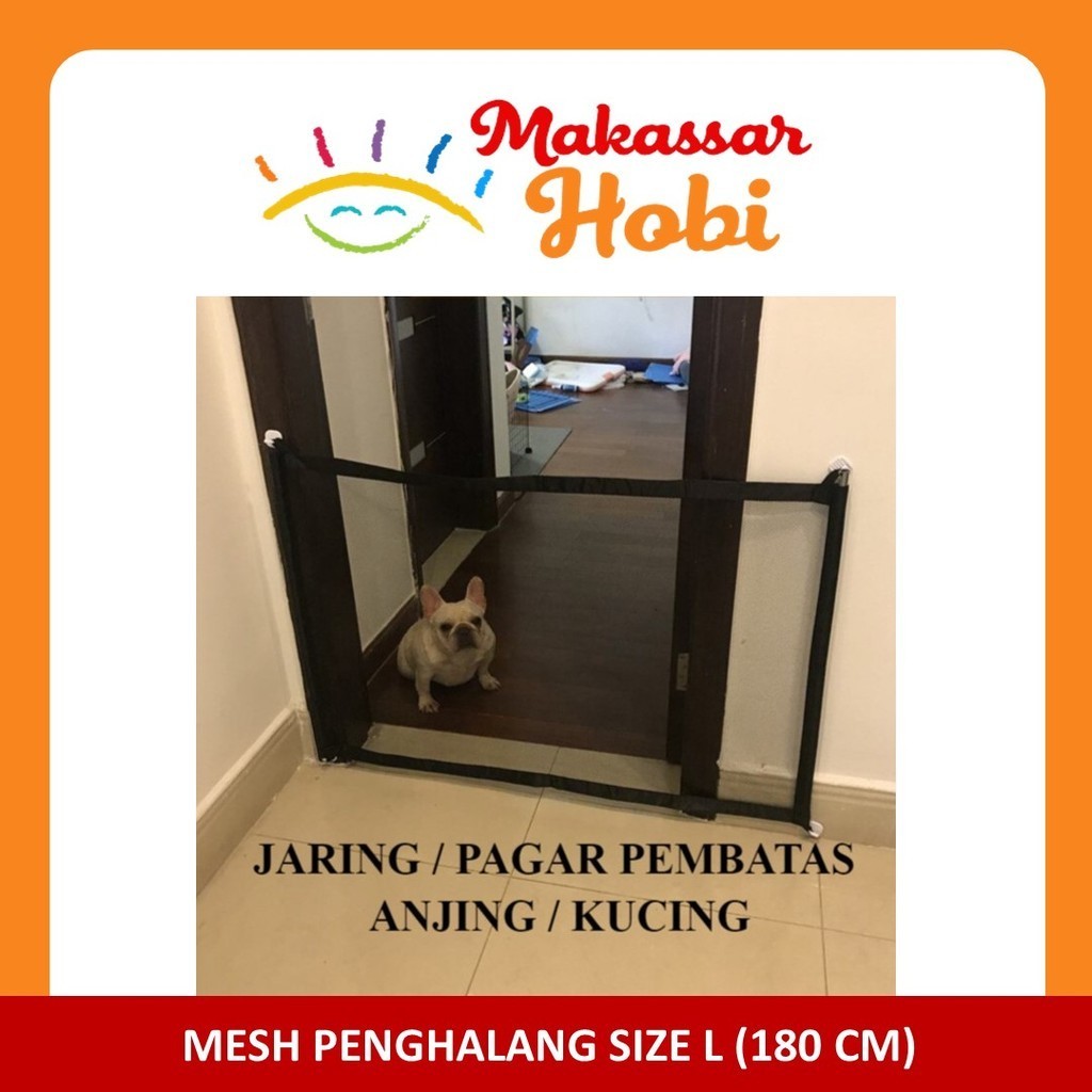Jual Pintu Jaring Pagar Penghalang Kandang Kucing Anjing Hewan Pet Mesh ...
