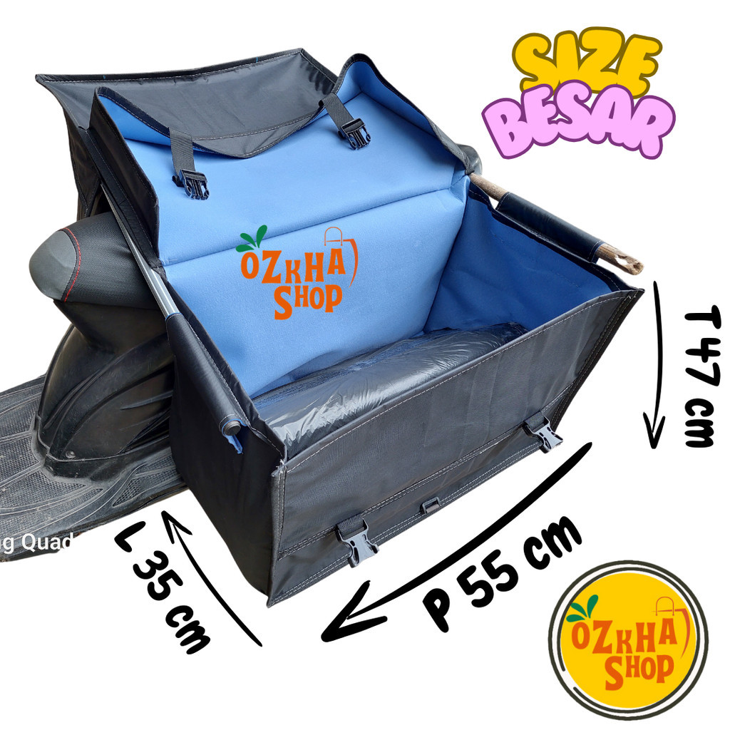 Jual Ozkha - Saddle Bag Tas Kurir Motor Pos Anti Air Keranjang Paket ...