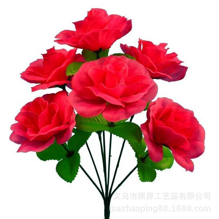 Jual Bunga Mawar Mekar 7 Tangkai artifisial/artificial/palsu flower ...