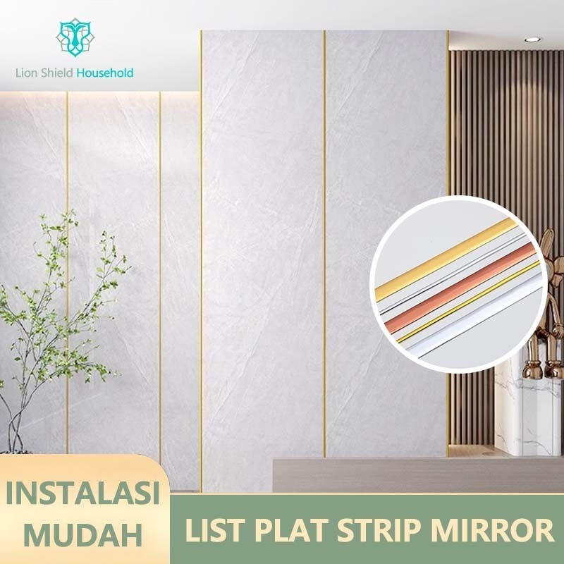 Jual WALL STICKER PANJANG 3 METER / LIST PLAT STRIP MIRROR / LIST PLAT ...