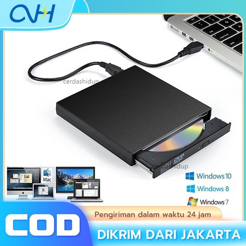 Jual CD ROM Drive External DVD Komputer DVD Drive USB 3.0 Slim Portable ...