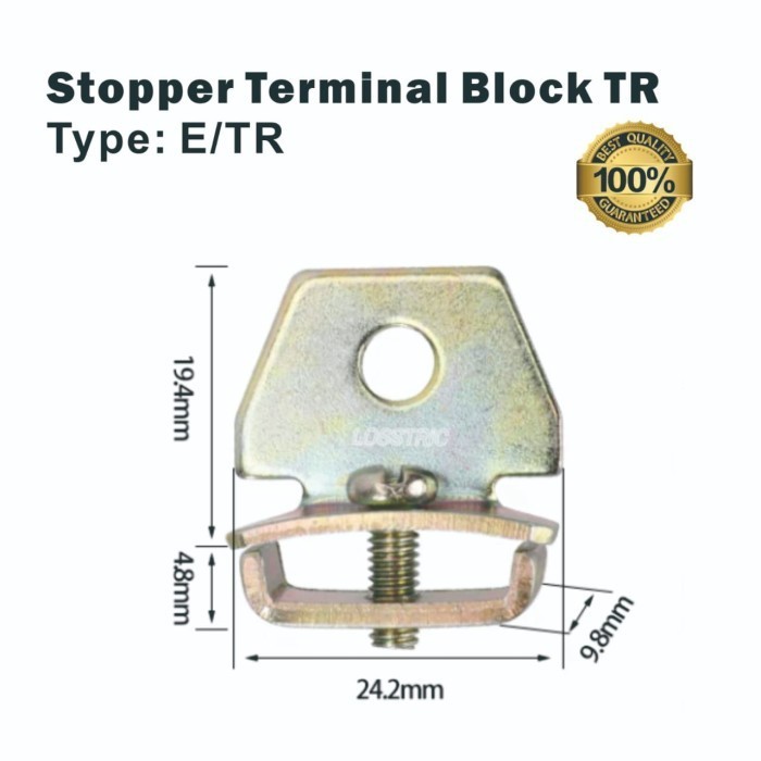 Jual Stopper Terminal Block TR Din Rail Type E/TR | Shopee Indonesia