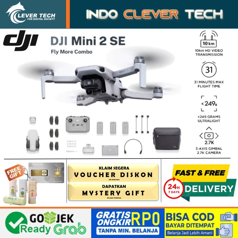 Jual DJI Mini 2 SE Fly More Combo - Camera Drone | Shopee Indonesia