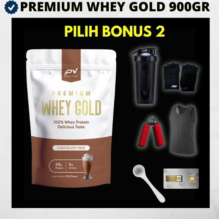 Jual Provus Premium Whey Gold 2 lbs 900 gram Susu Protein Concentrate ...