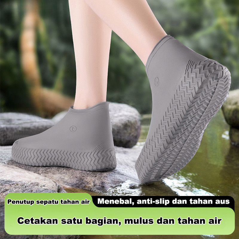 Jual Penutup Sepatu Tahan Air Baru/ Sejuk Hujan Luar Ruangan Silikon ...