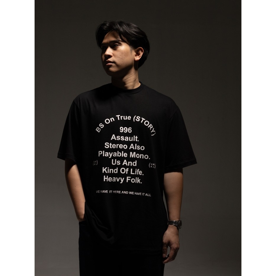 Jual UNKL347 Kaos Pria Lengan Pendek Warna HItam Motif ALFF | Shopee ...