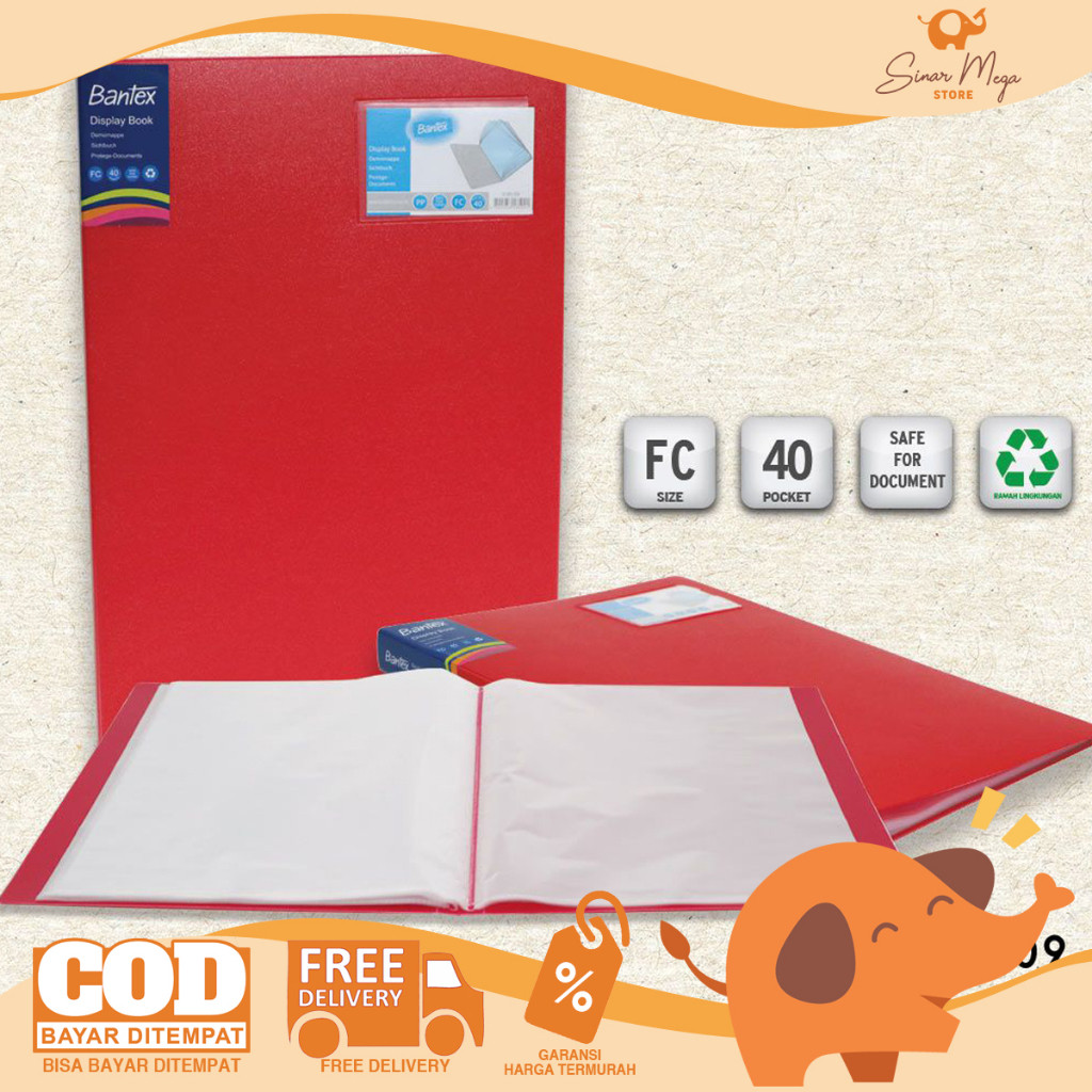 Jual Bantex Display Book F4 40 Pockets / Document Keeper Ukuran Folio ...