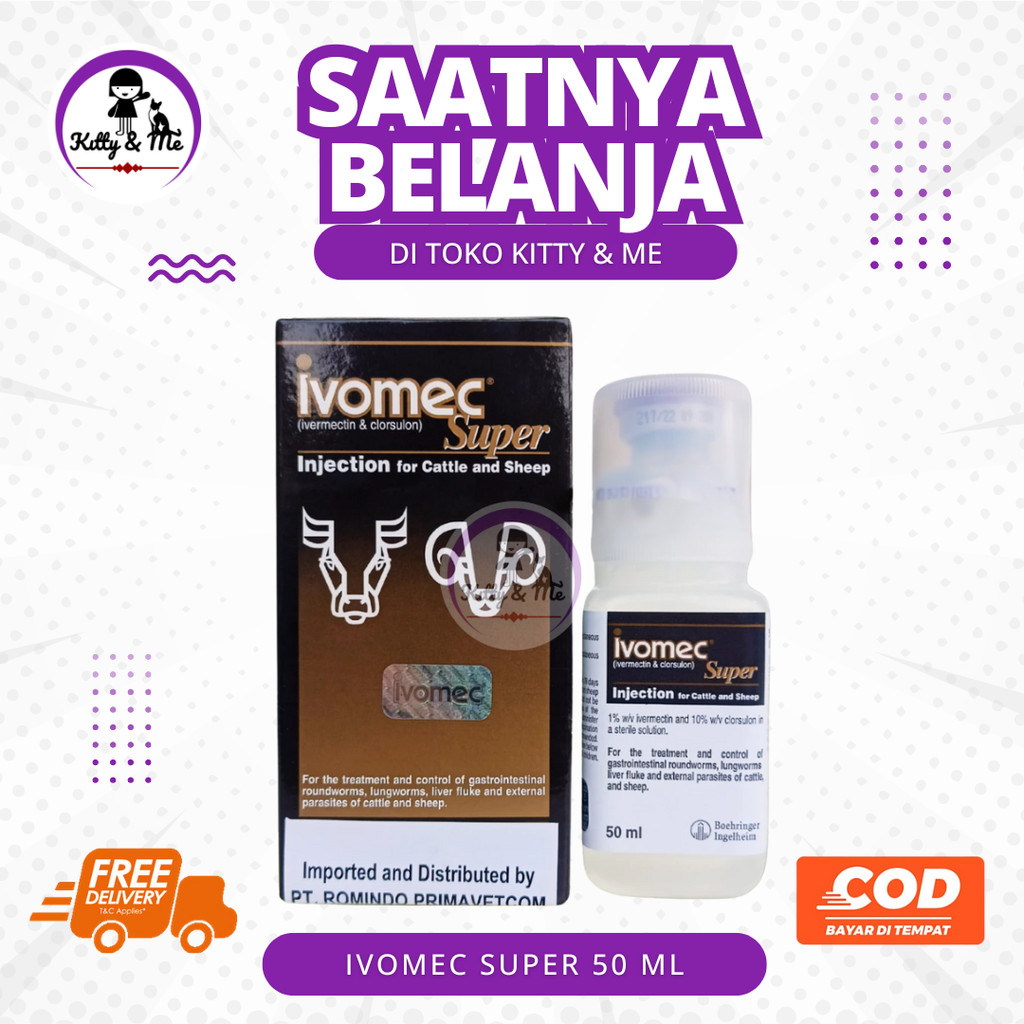 Jual IVOMEC SUPER 50 ML ORIGINAL ROMINDO - Efektif Basmi Kutu Ektoparasit Endoparasit Hewan ...