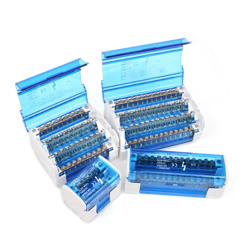 Jual Din Rail Terminal Block UK125A Distribution Box UKK 1 In 2 In Several Out Power Universal ...
