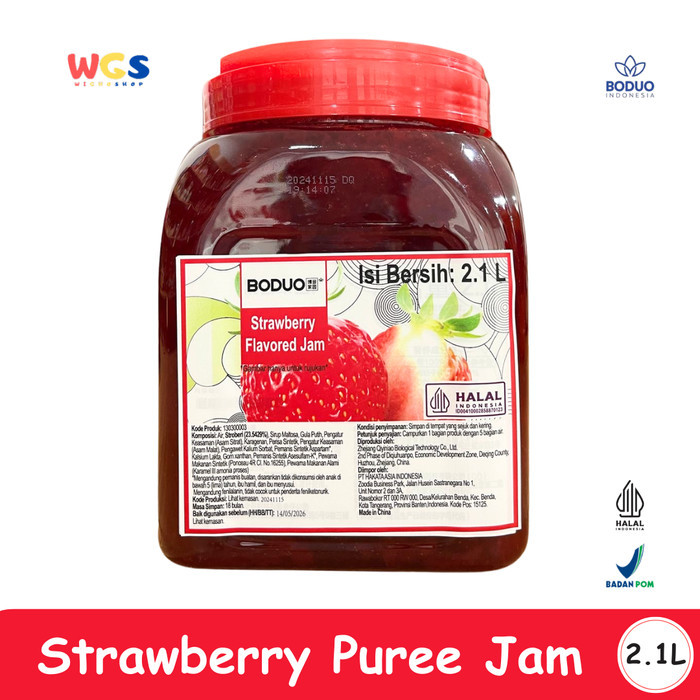 Jual Strawberry Flavored Jam Boduo 2.1L – Puree Buah Serbaguna untuk ...