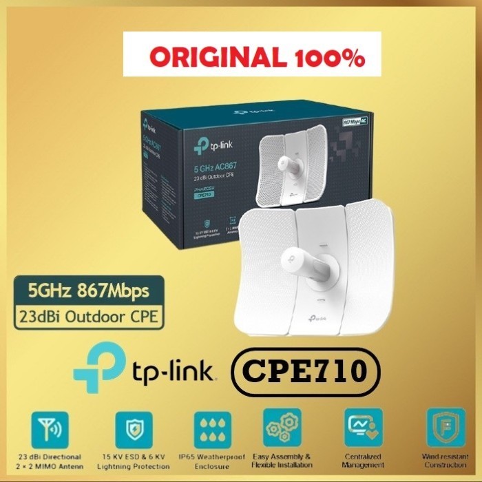 Jual CPE710 TP-LINK 5GHz AC 867Mbps 23dBi Outdoor TPLINK CPE 710 ...