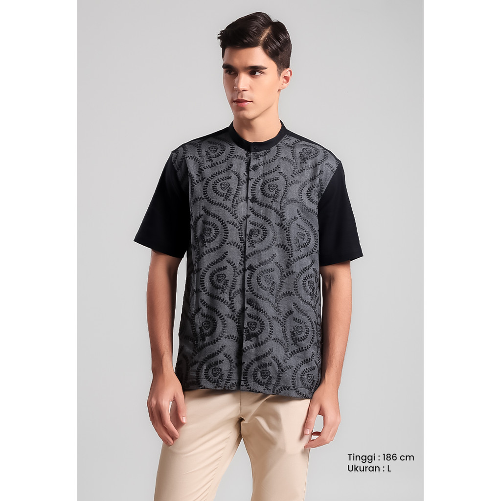 Jual MANZONE - Kemeja Koko Lengan Pendek Pria Raggan Comfort Fit ...