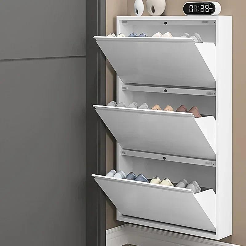 Jual Shelf Rack Ultra Thin Shoes Wardrobe Organizer Entrance Modern ...
