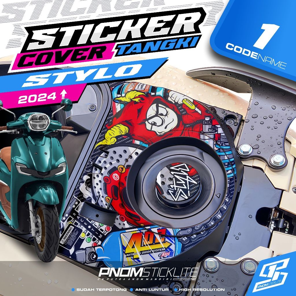 Jual Stiker Tangki Bensin Stylo 160 Terbaru 2024 Motor Honda Stylo 160 ...