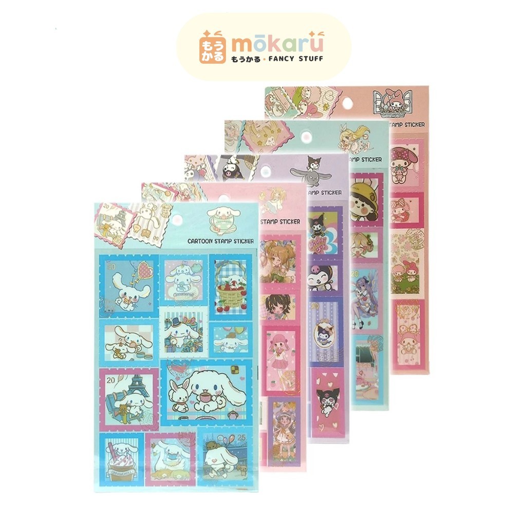 Jual FANCY Cartoon Stamp Sticker BWZ-F Stiker Perangko Lucu Isi 2 ...