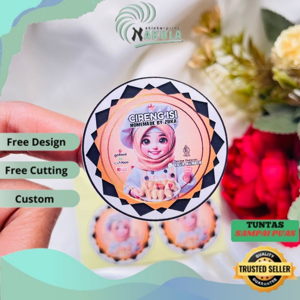Jual NKL 9-15 Cetak Sticker Chromo Cireng Label Kemasan Cemilan Makanan ...